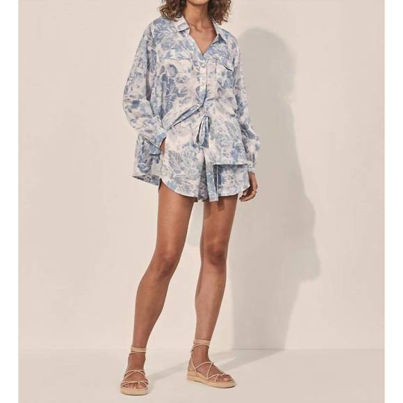 Kivari | Tops | New Kivari Nina Top In Blue Toile | Poshmark